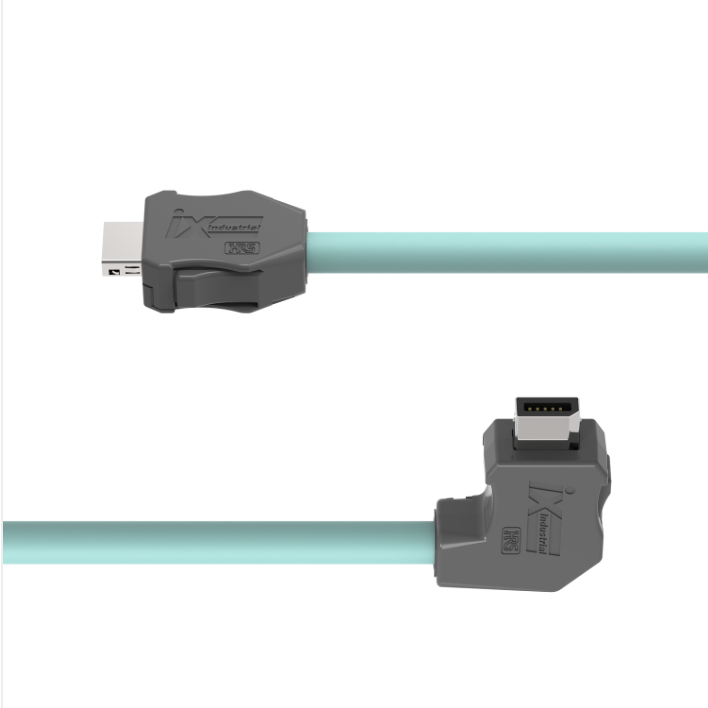 IX Industrial CAT6A Ethernet Cable | IX B Key Down Angled | TPE