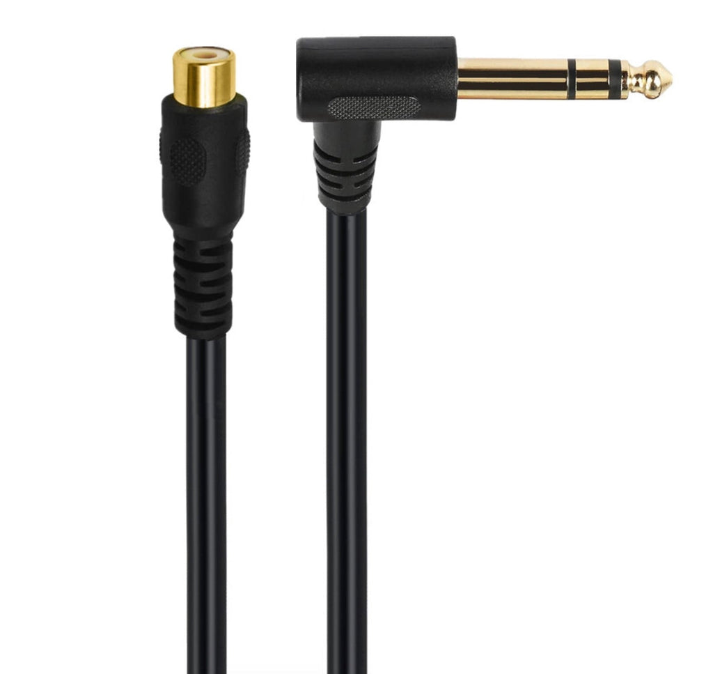 RCA Phono Female to 6.35mm 1/4″ Male Jack Audio Cable