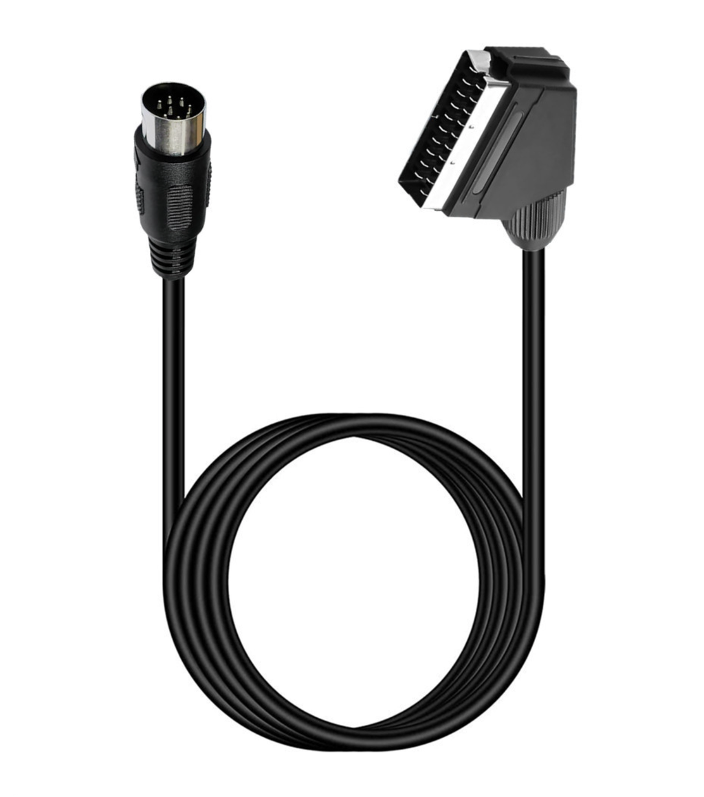 SCART RGB AV Cable for Sega Saturn & Mega Drive 2 | Fully Wired Retro ...