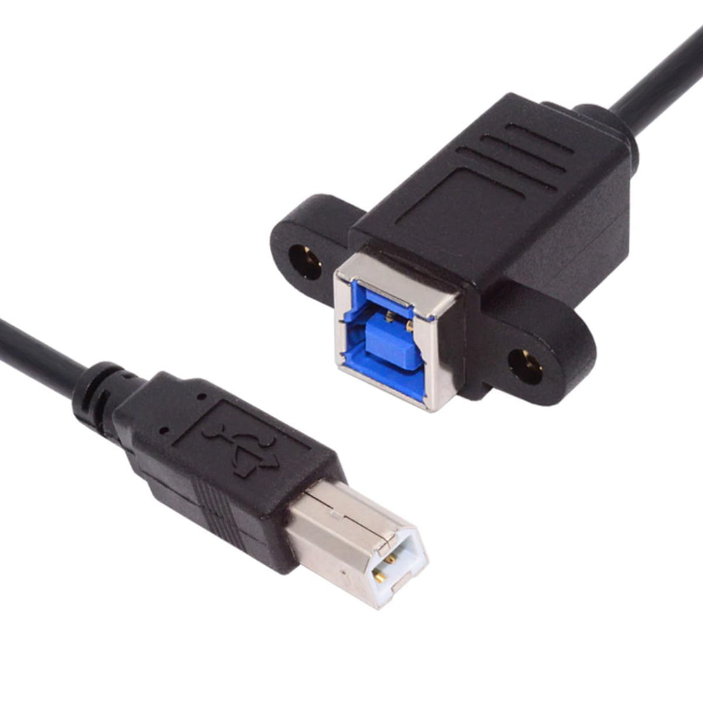 USB 3.0 Type-B Female to USB 2.0 Type-B Male Cable | Panel Mount