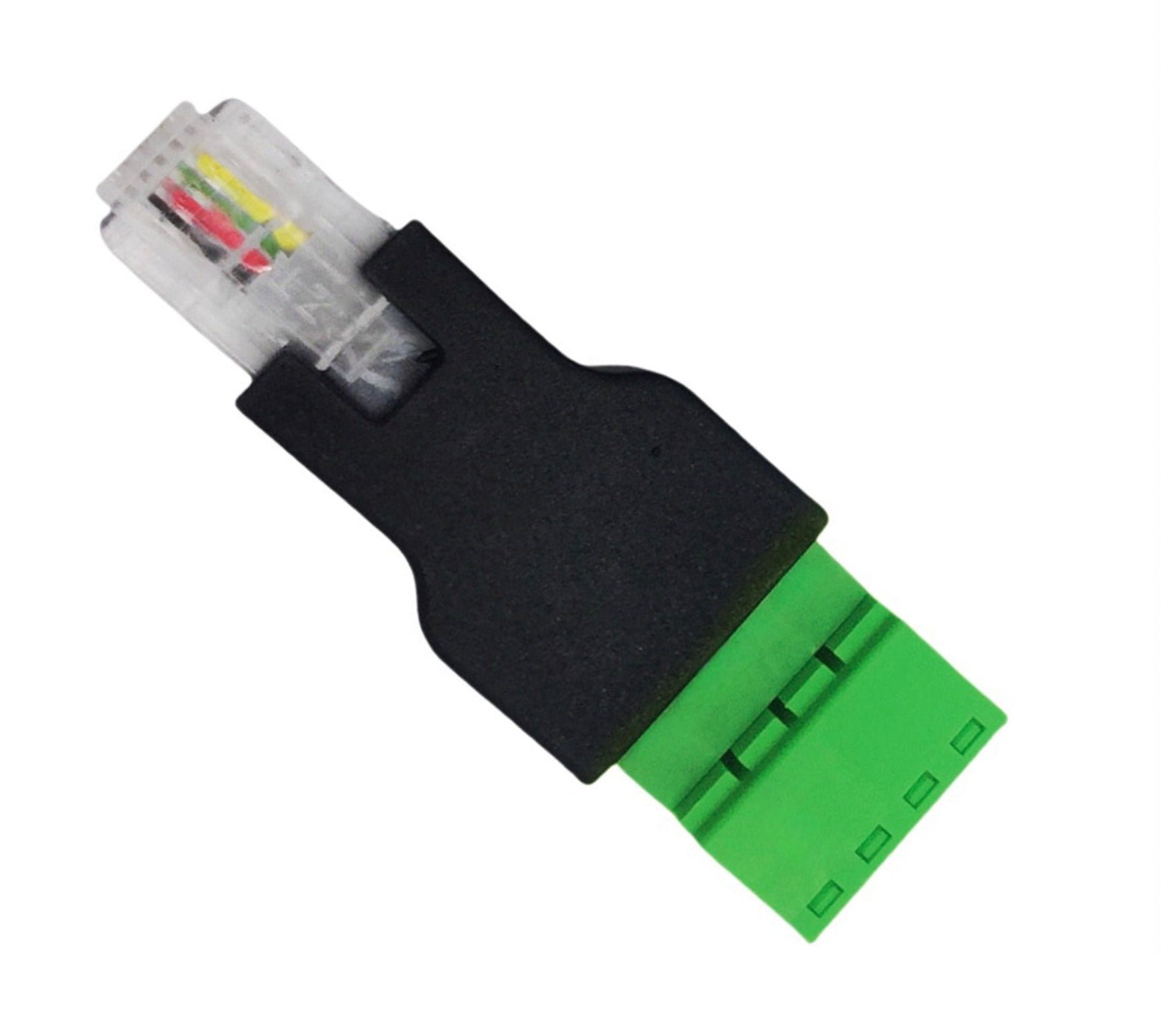 RJ11 6P4C Male to 4 Pin Screw Terminal Block Connector, Standard Wirin