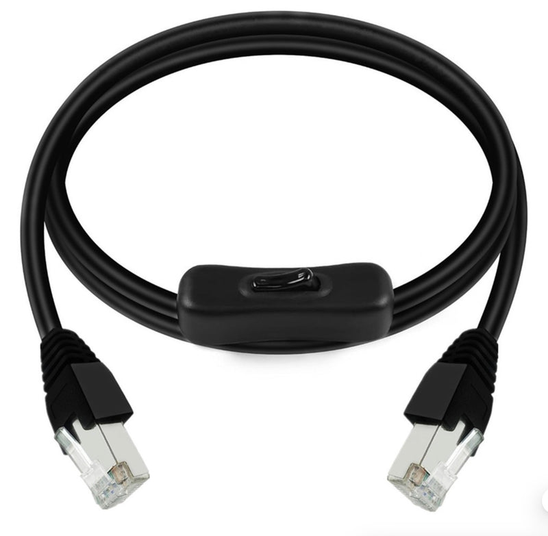 Cat6 Ethernet Patch Cable Switch On/Off RJ45 Male to Male High Speed I