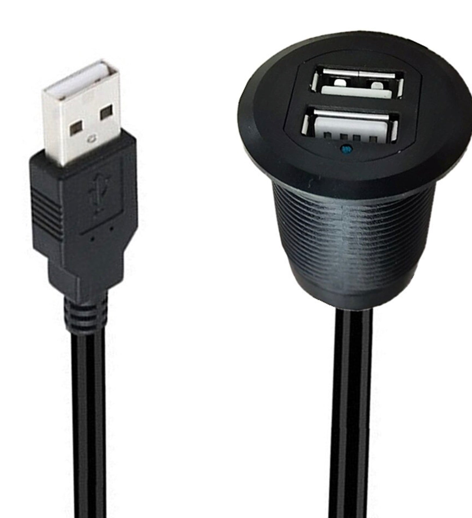 Car Dashboard Usb Flush Mount Dual USB Car Mount Flush Cable With