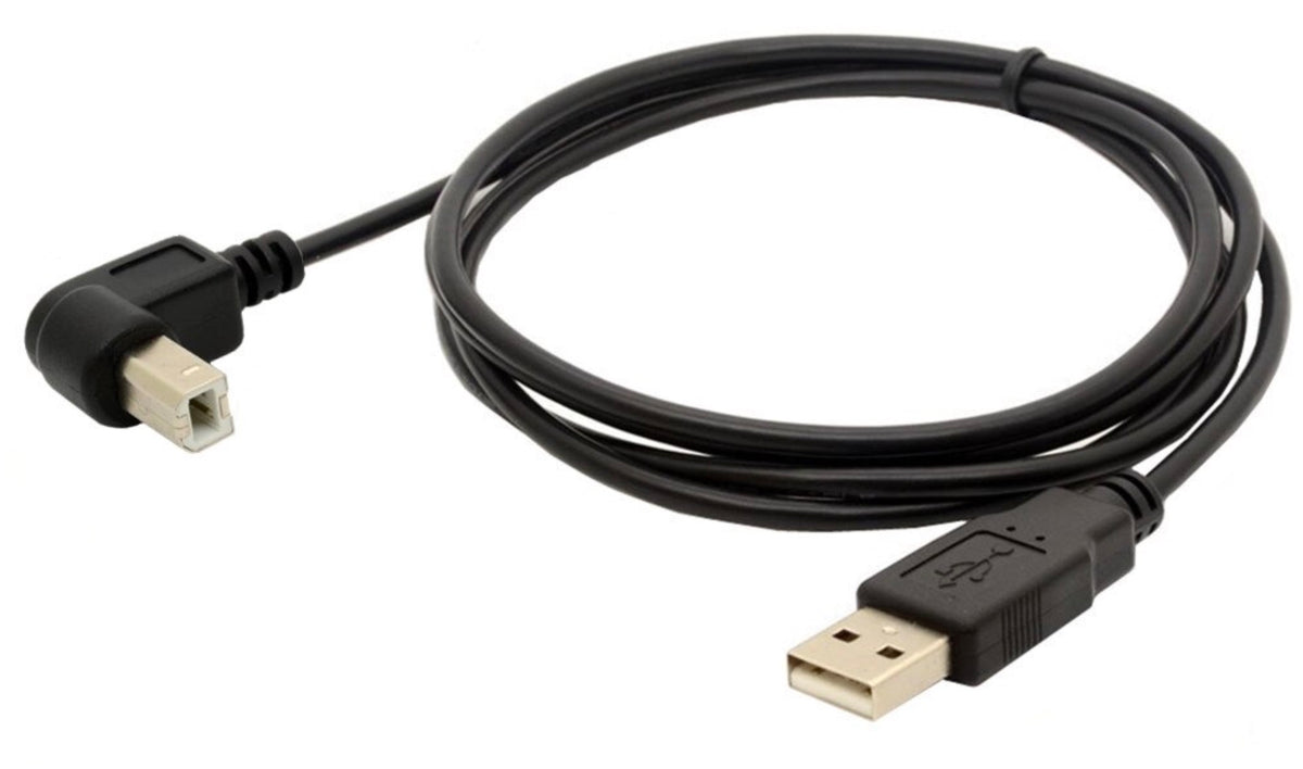 USB 2.0 Type-A Male to Type-B Male Right Angle Printer Cable – 1.5m fo