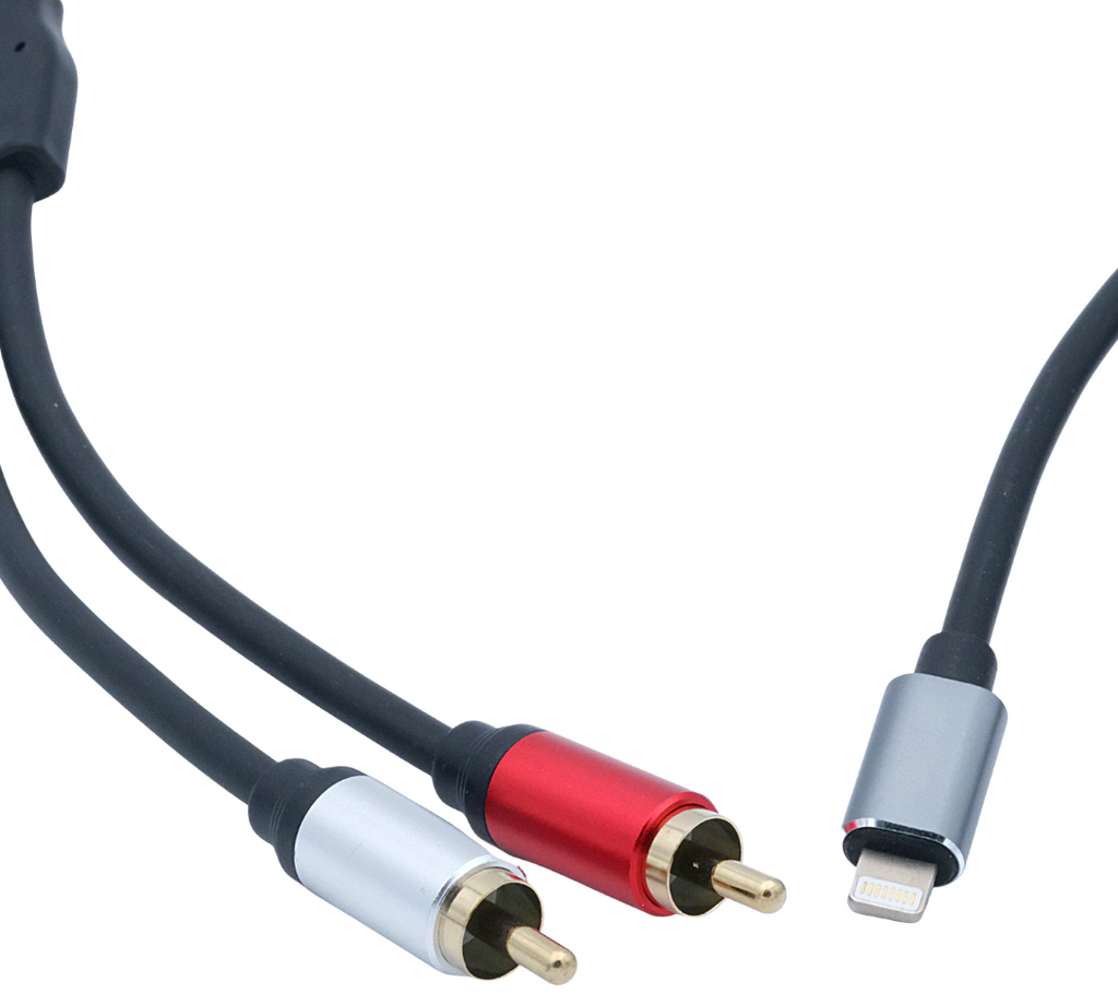 Lightning to RCA Stereo Audio Cable | iPhone/iPad to Amplifier Lead